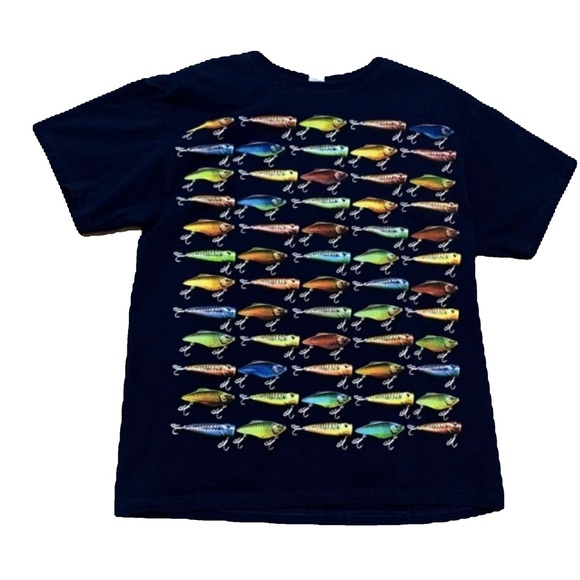 Jerzees | Shirts | Vintage Fishing Lures Tshirt Mens Large | Poshmark